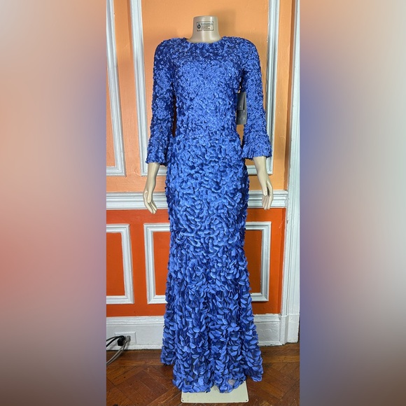 Theia | Dresses | Theiaboatneck Handembroidered Laser Cut Gown | Poshmark